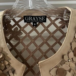 Jackets & Coats | Lattice Cut Out Leather Jacket By Grayse | Poshmark